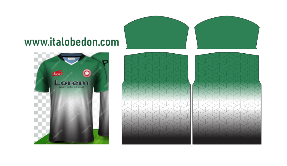 JERSEY LOREM DEGRADADO VERDE 2024